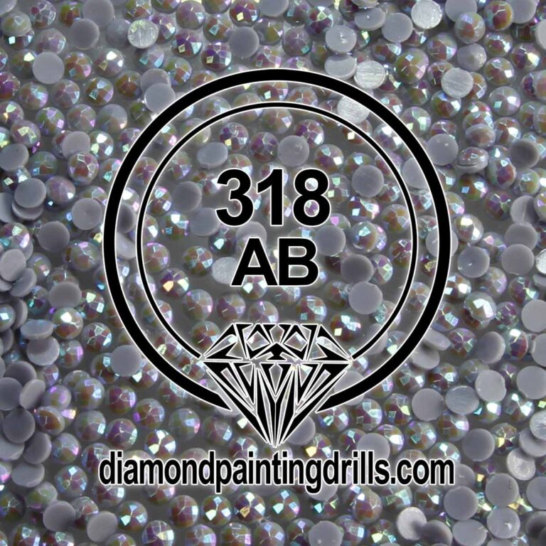 318 Steel Gray - Light - Round AB - Diamond Painting Drills