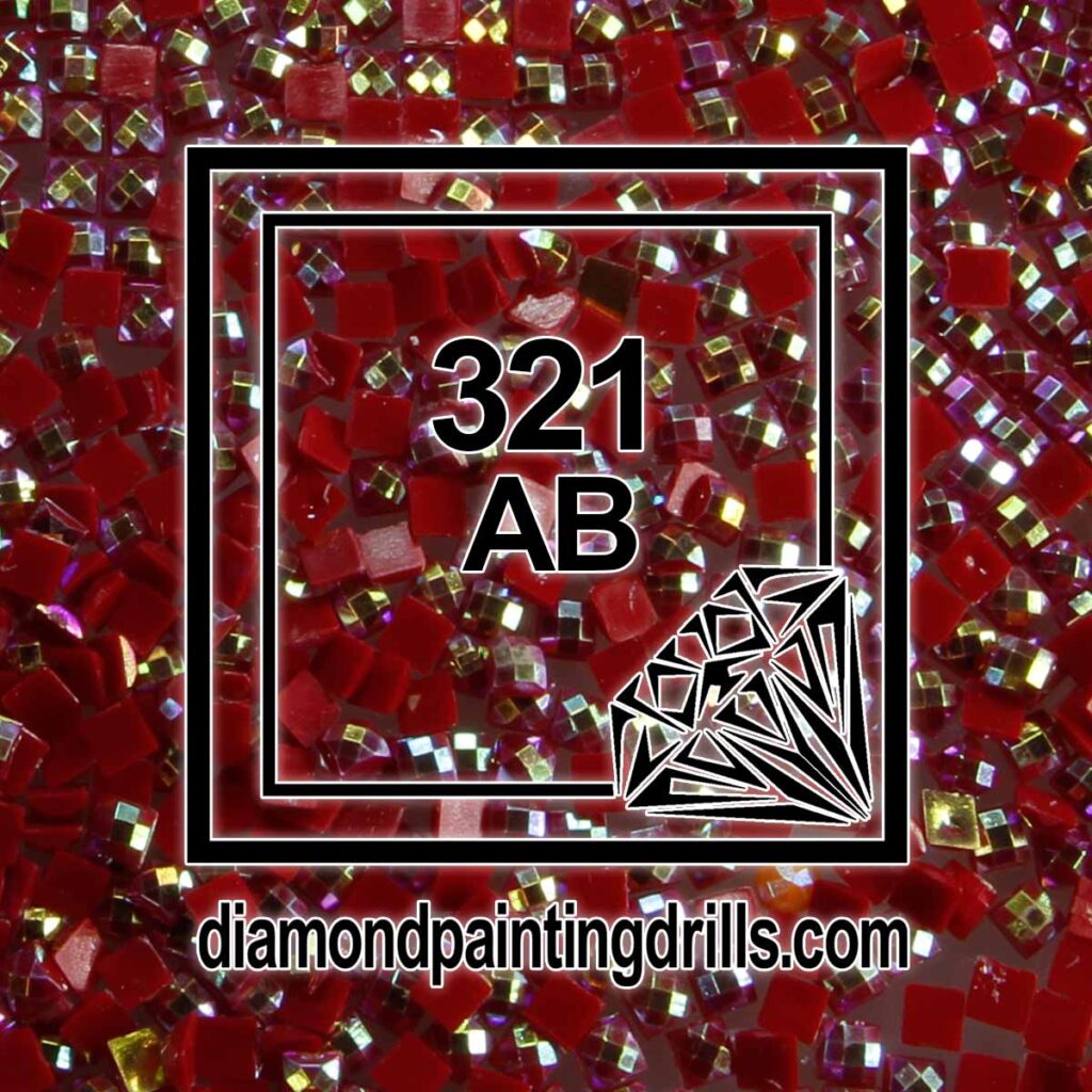 321 Red - Square AB - Diamond Painting Drills