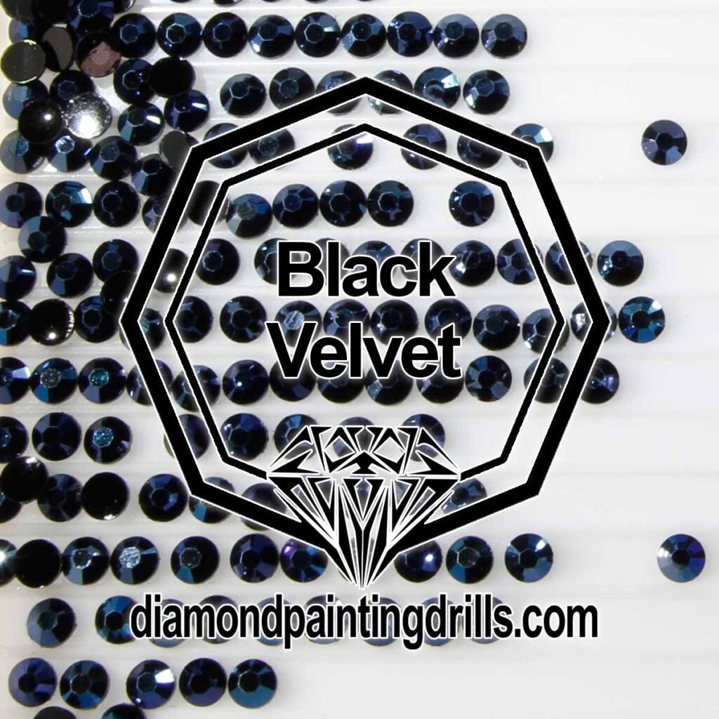 Round Crystal - Black Velvet 3mm - Diamond Painting Drills