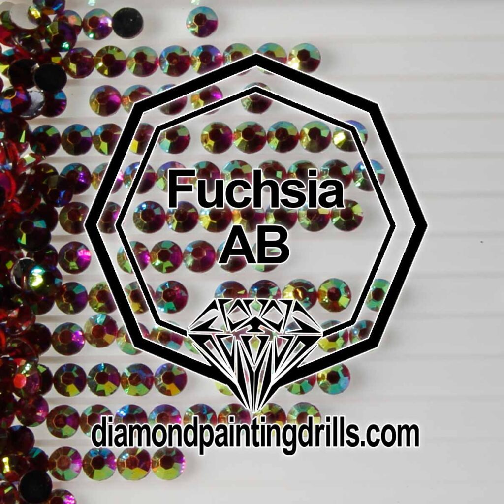 Round Crystal - Fuchsia AB 3mm - Diamond Painting Drills
