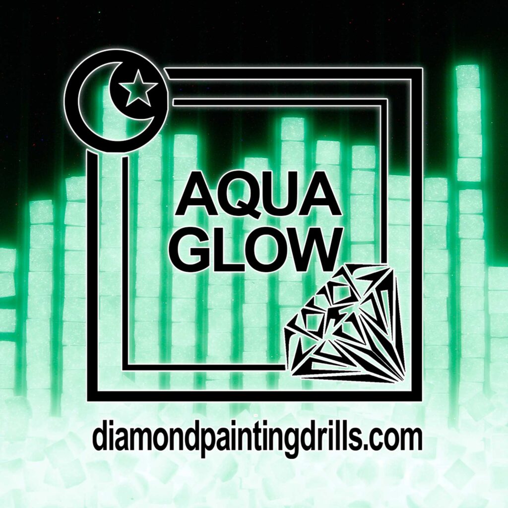 Aqua Glow in the Dark Square Drills - Diamond Painting Drills