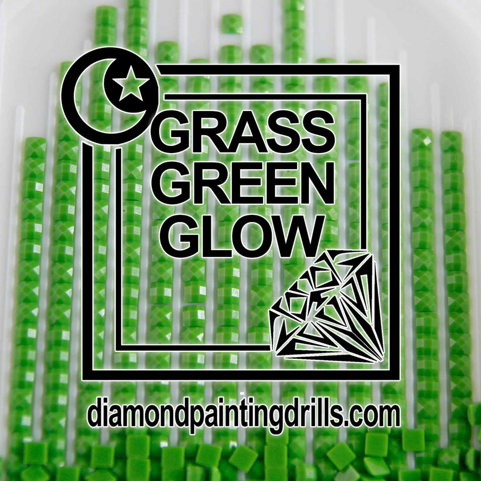Grass Green Glow in the Dark Square Drills - Diamond Painting Drills