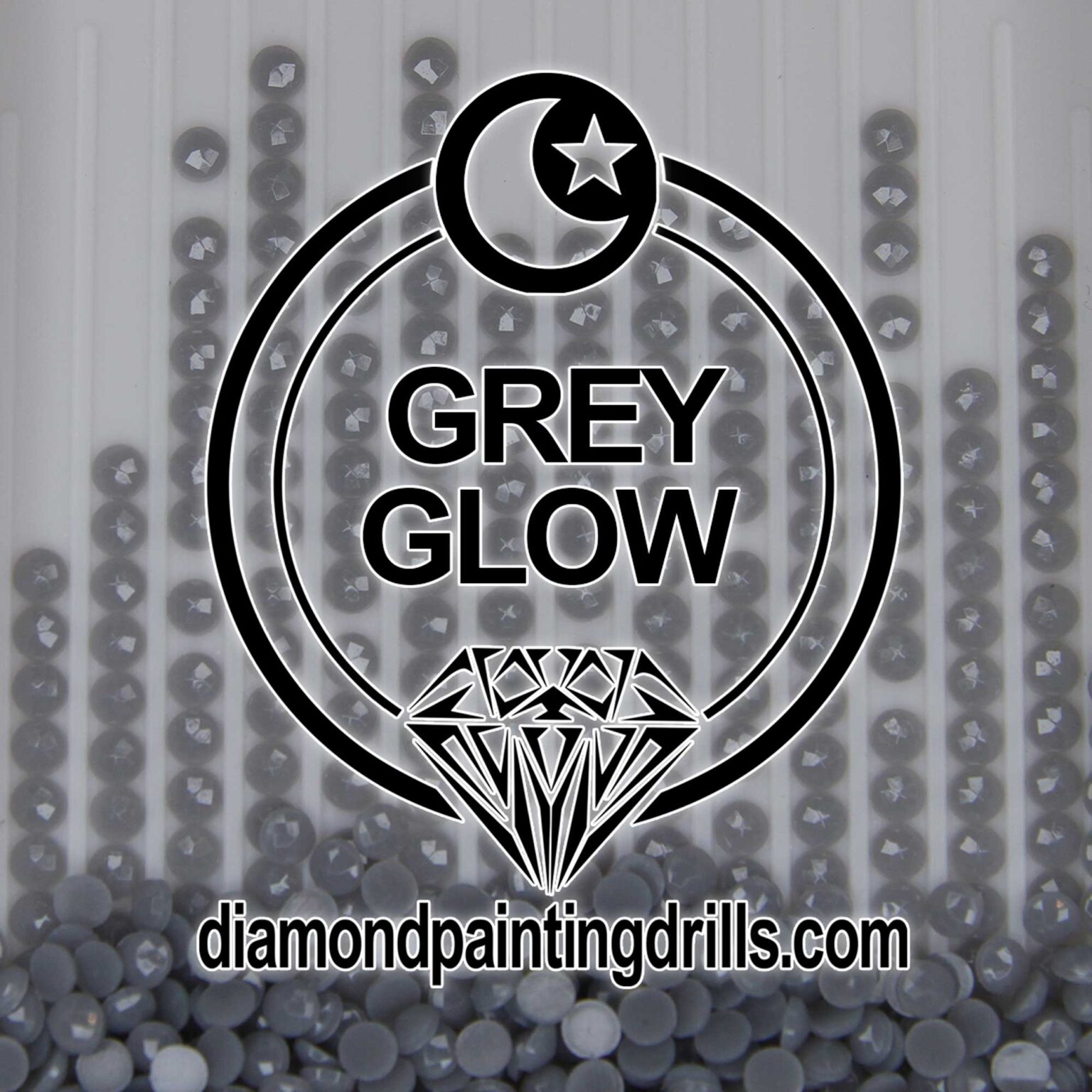 Grey Glow in the Dark Round Drills - Diamond Painting Drills