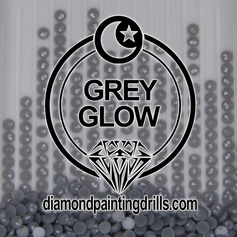 Grey Glow in the Dark Round Drills - Diamond Painting Drills