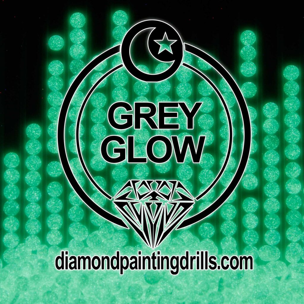 Grey Glow in the Dark Round Drills - Diamond Painting Drills