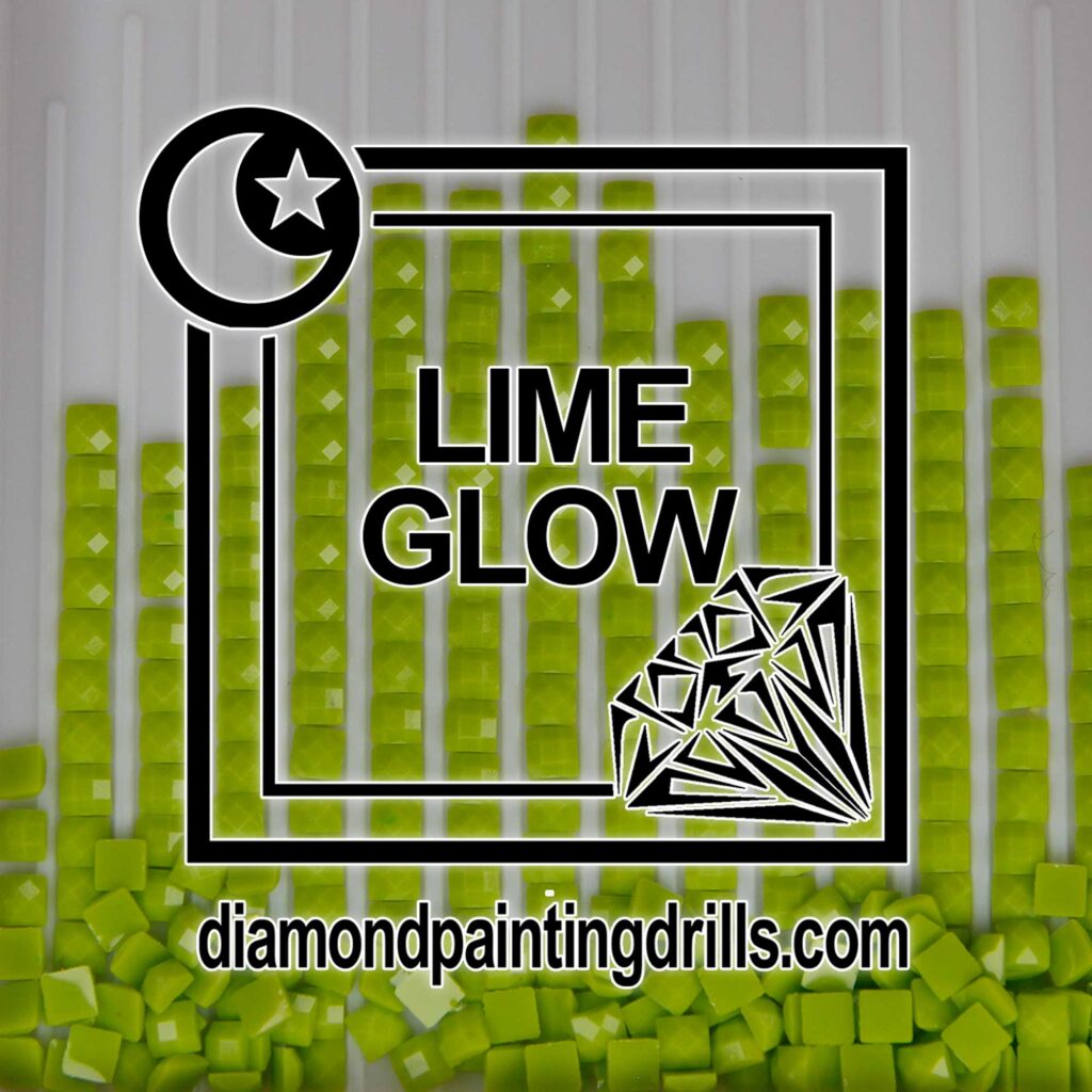 Lime Glow in the Dark Square Drills - Diamond Painting Drills
