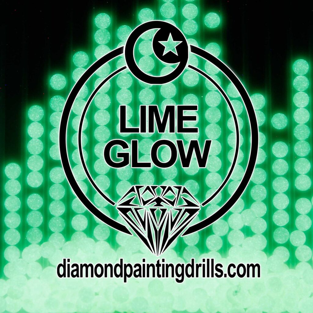 Lime Glow in the Dark Round Drills - Diamond Painting Drills