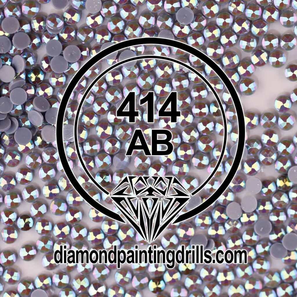 DMC 414 Steel Gray - Dark - Round AB - Diamond Painting Drills