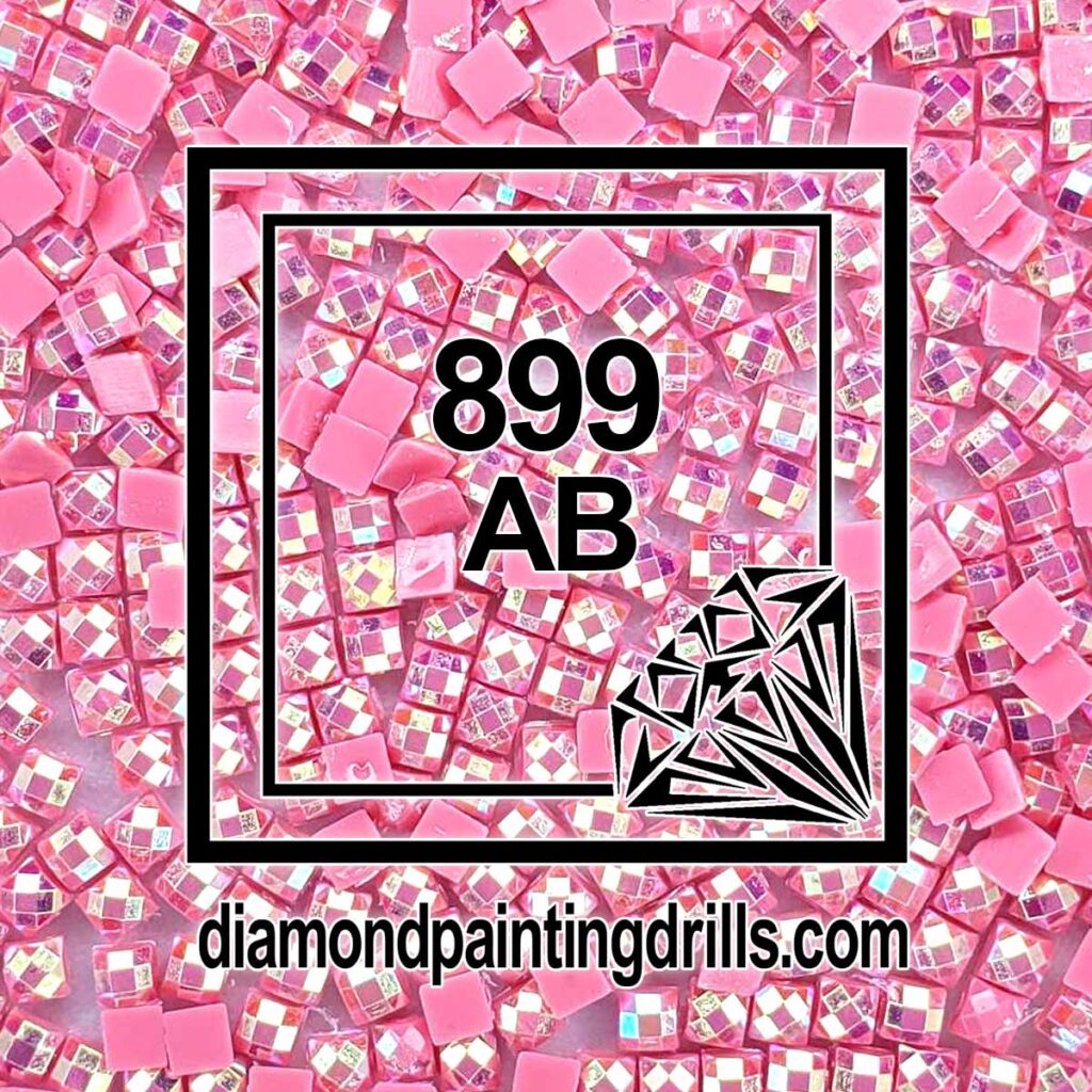 DMC 899 Rose - Medium - Square AB - Diamond Painting Drills