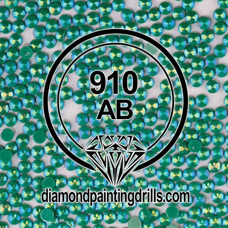 DMC 910 Emerald Green - Dark - Round AB - Diamond Painting Drills