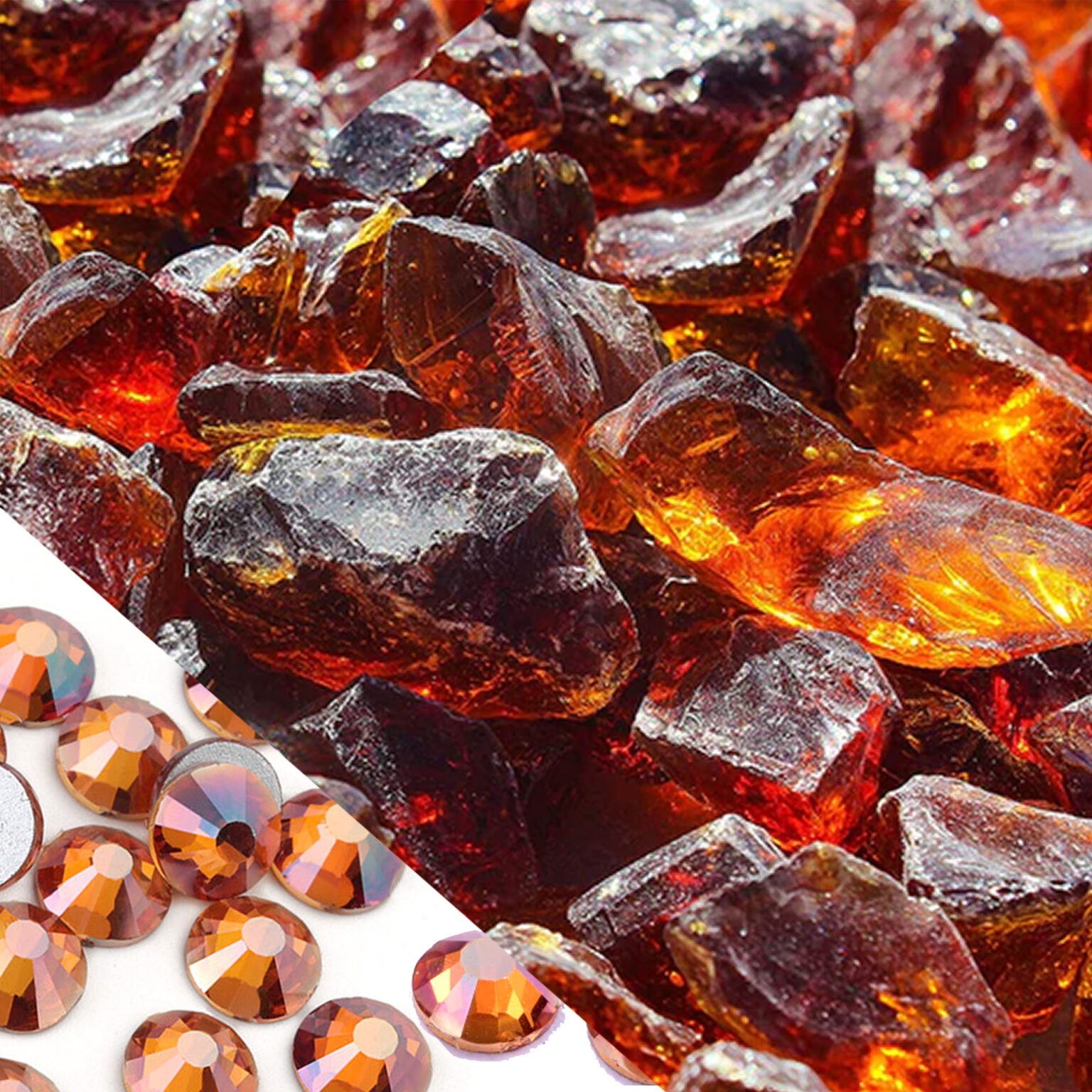 Amber Flame Rd/Sq - Diamond Painting Drills