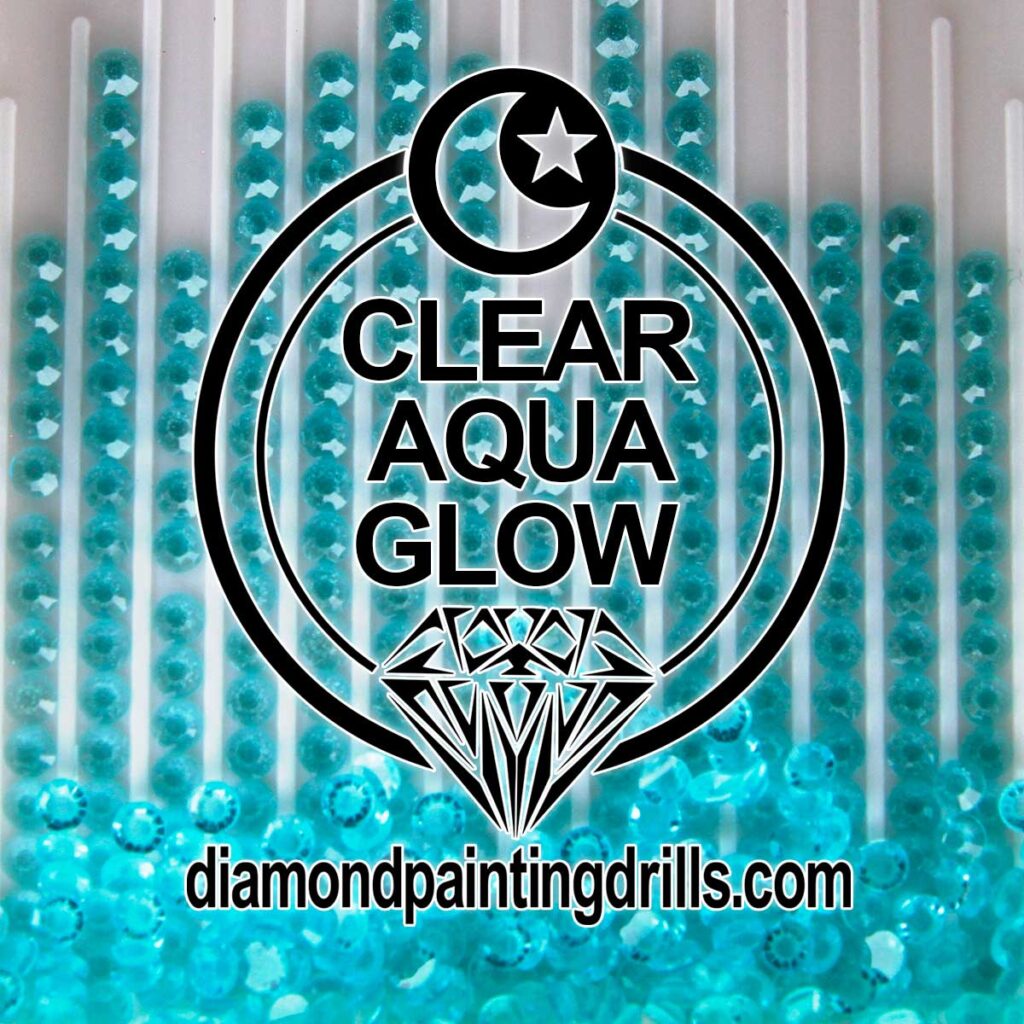 Aqua Clear Glow in the Dark Round Drills - Diamond Painting Drills