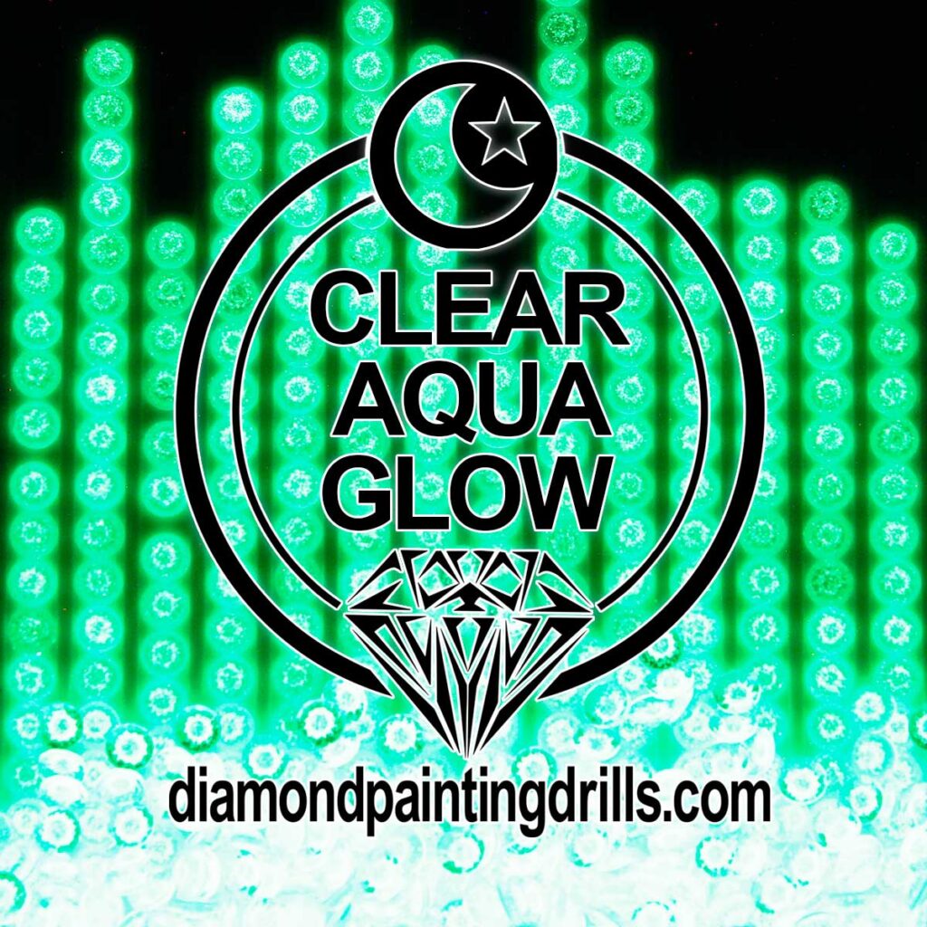 Aqua Clear Glow in the Dark Round Drills - Diamond Painting Drills