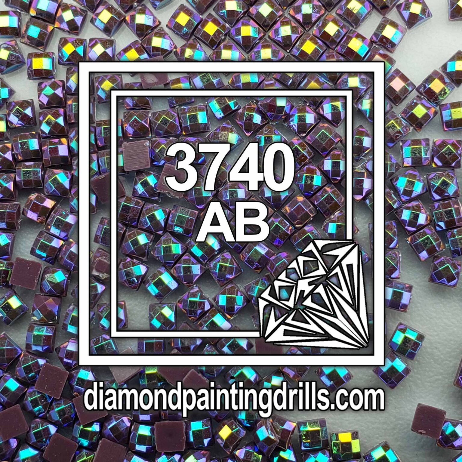 3740 Antique Violet - Dark - Square AB - Diamond Painting Drills