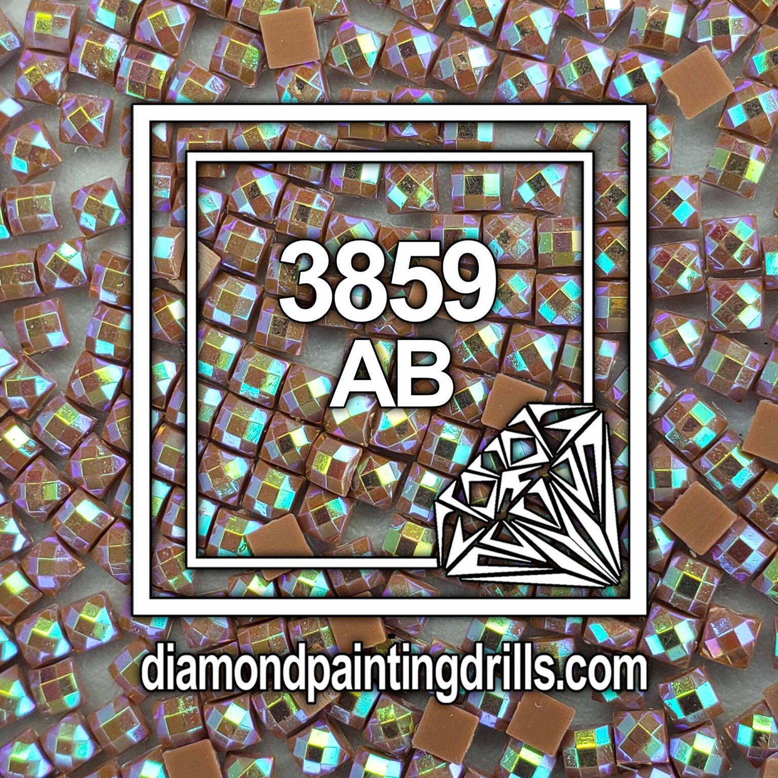 3859 Rosewood - Light - Square AB - Diamond Painting Drills