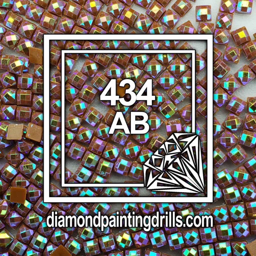 DMC 434 Brown - Light - Square AB Diamond Painting Drills