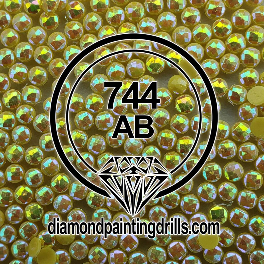 744 Yellow - Pale - Round AB - Diamond Painting Drills