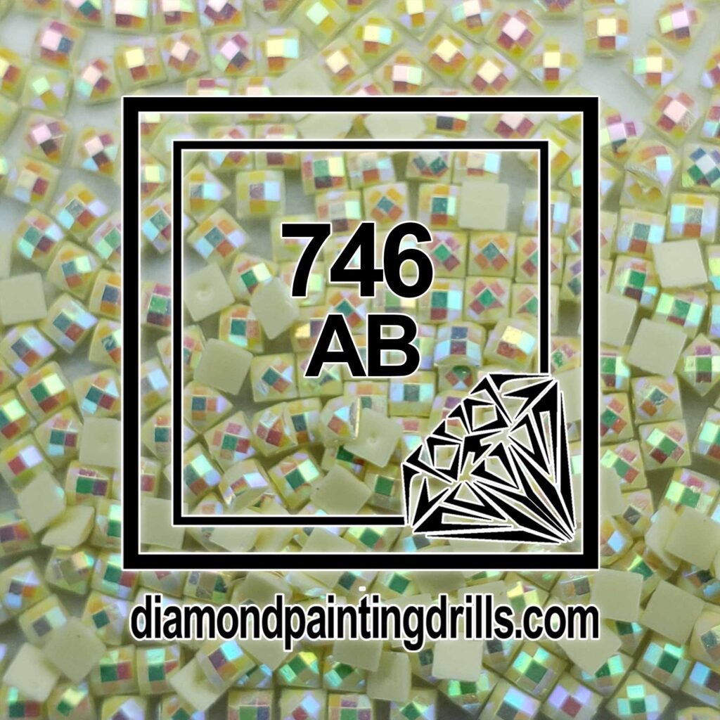 746 Off White - Square AB - Diamond Painting Drills