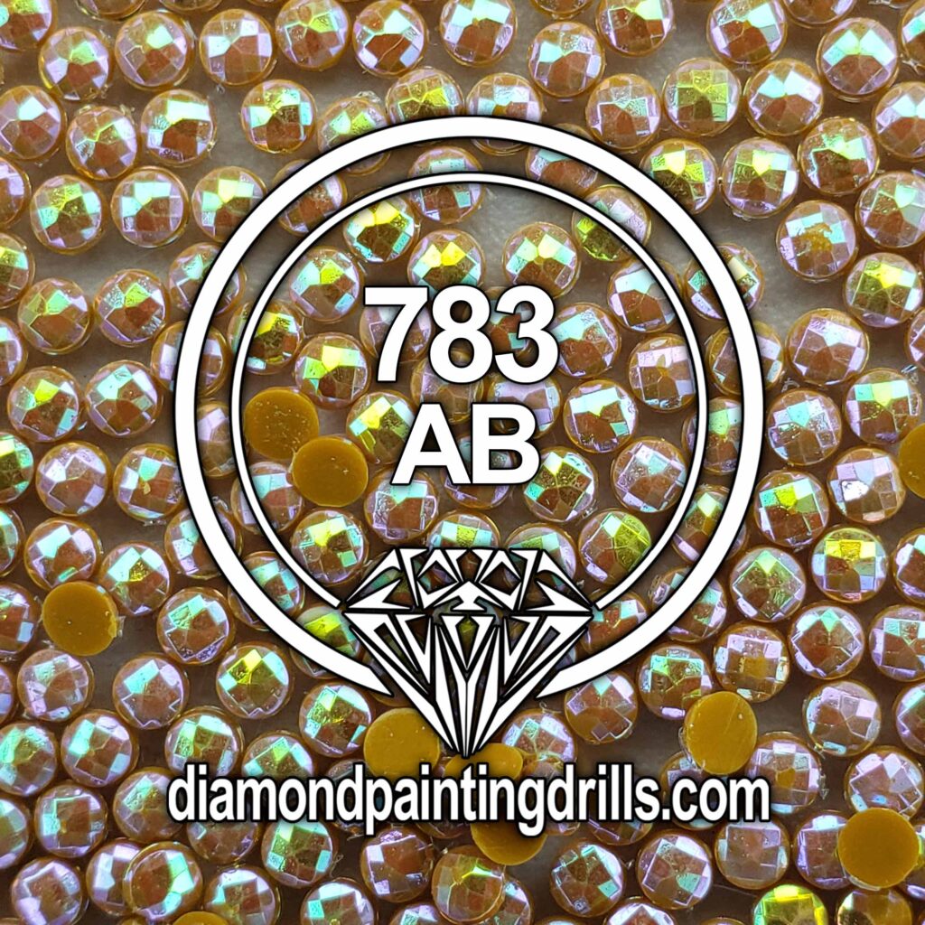 DMC 783 Topaz - Medium - Round AB - Diamond Painting Drills