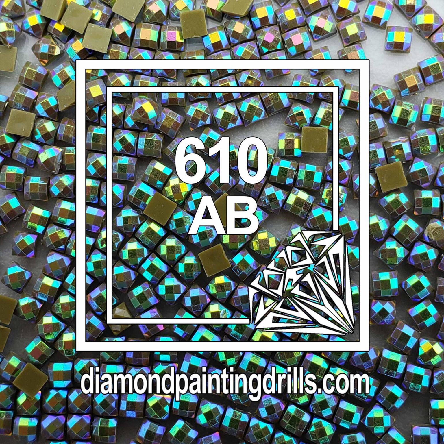 610 Drab Brown - Dark - Square AB - Diamond Painting Drills