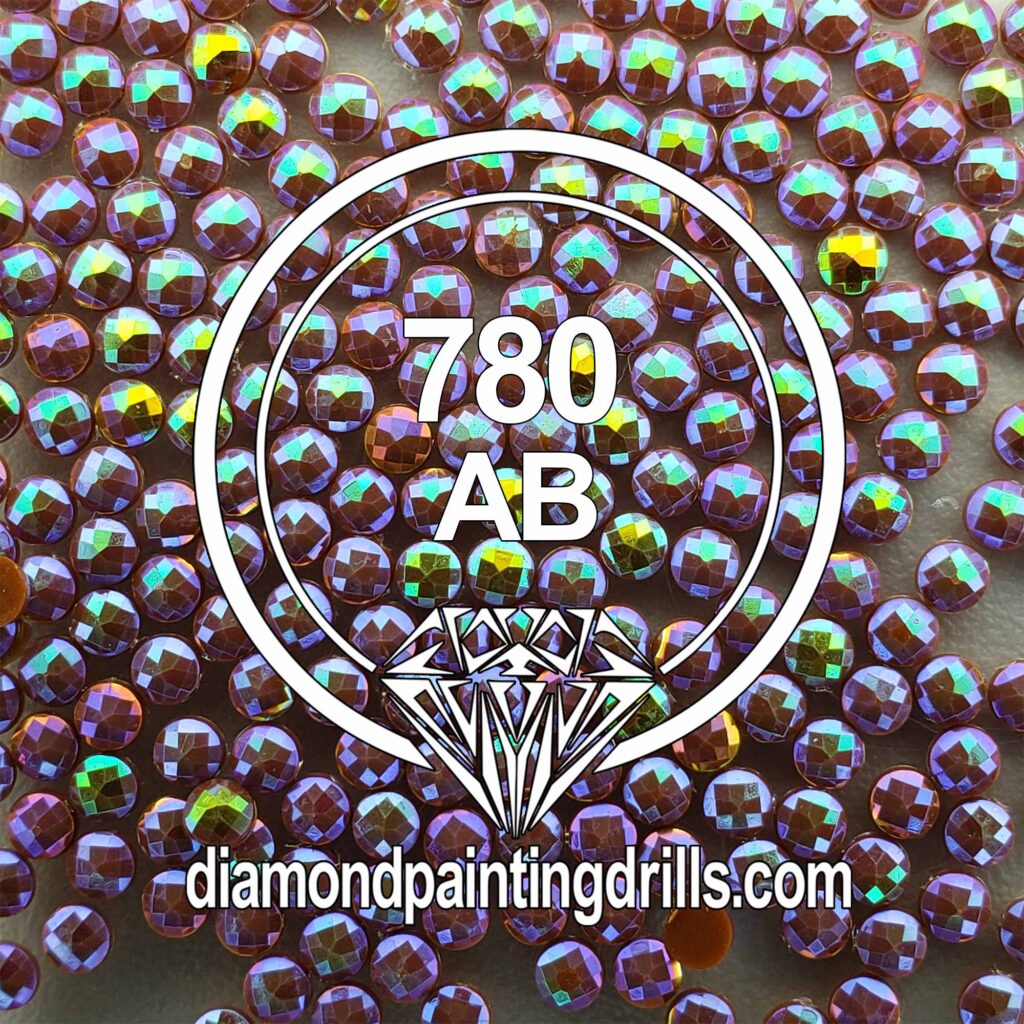 DMC 780 Topaz - Ultra Very Dark - Round AB - Diamond Painting Drills