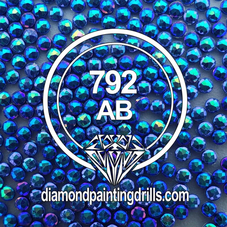 792 Cornflower Blue - Dark - Round AB - Diamond Painting Drills
