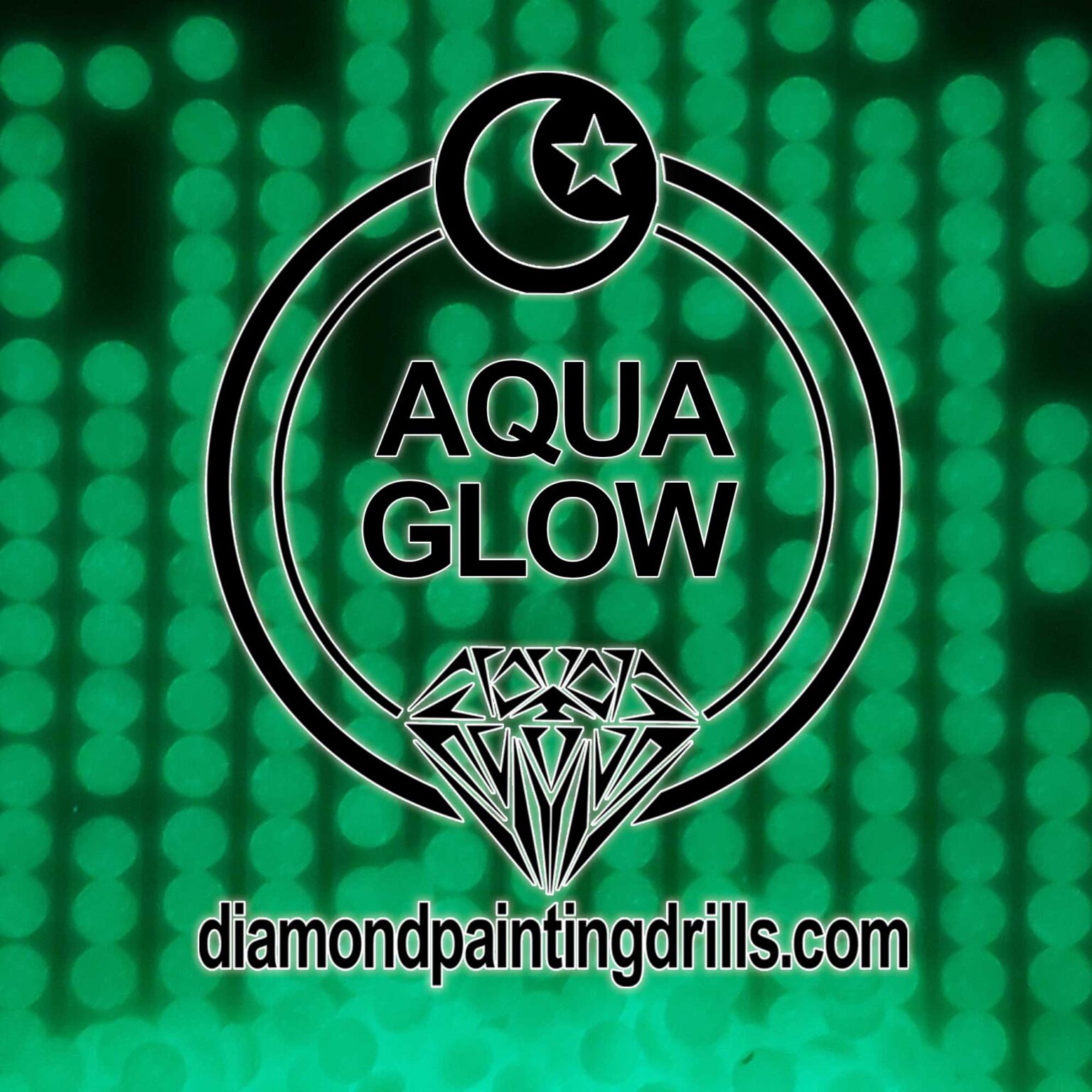 Aqua Glow in the Dark Round Drills - Diamond Painting Drills
