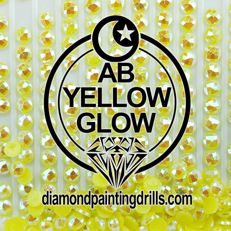 Yellow AB Glow in the Dark Round Drills - Diamond Painting Drills