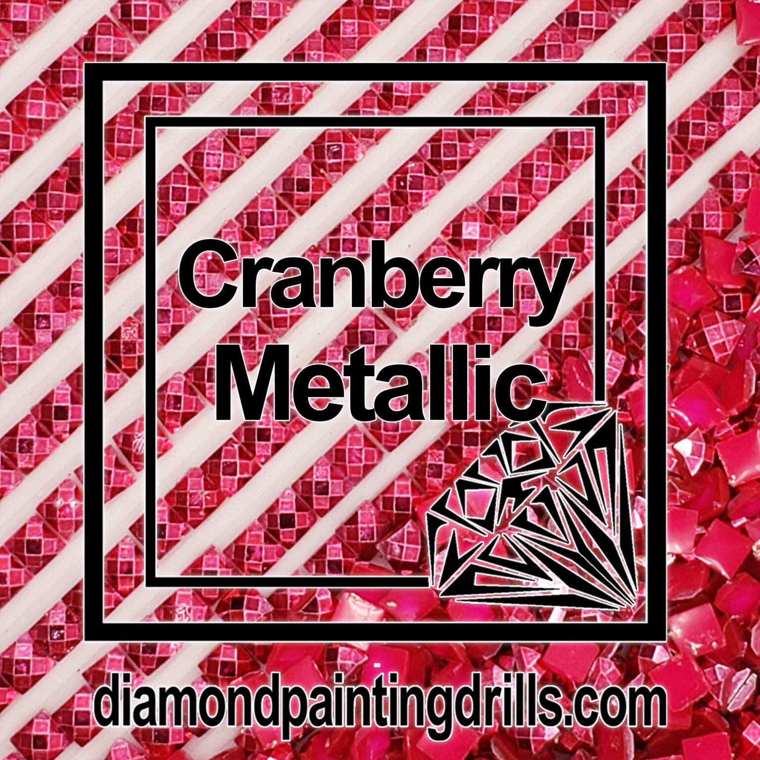 Cranberry Metallic Drills - Square - Diamond Painting Drills