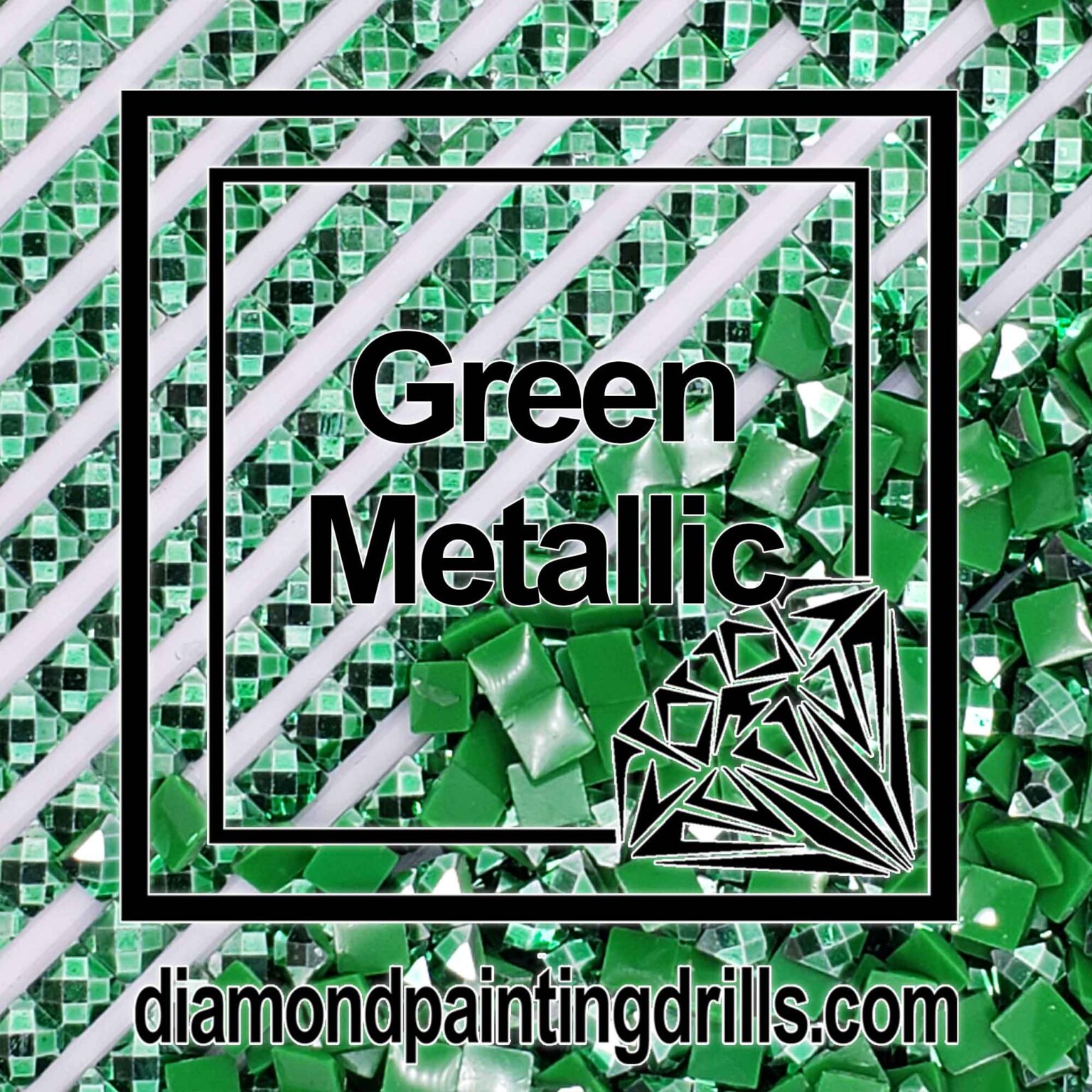 Green Metallic Drills - Square - Diamond Painting Drills
