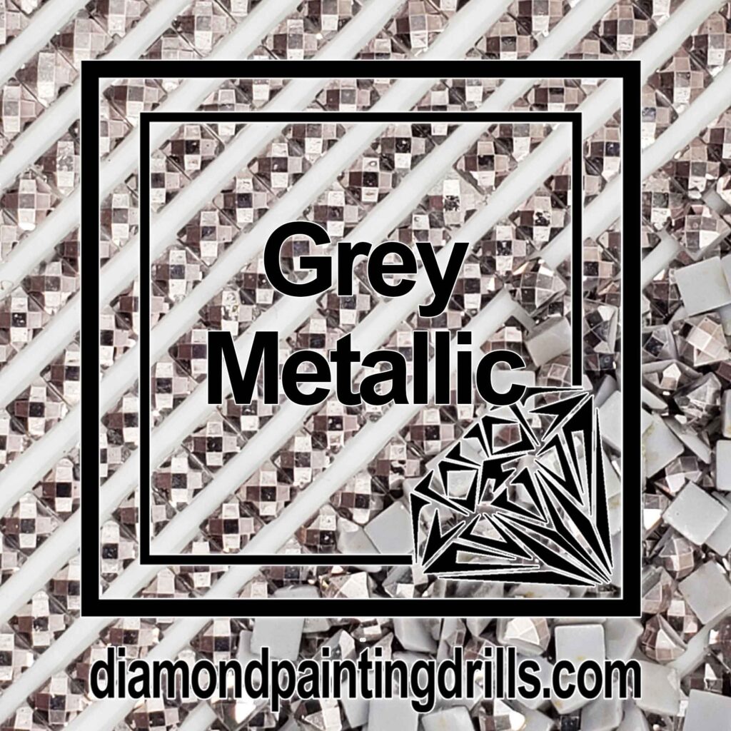Grey Metallic Drills - Square - Diamond Painting Drills