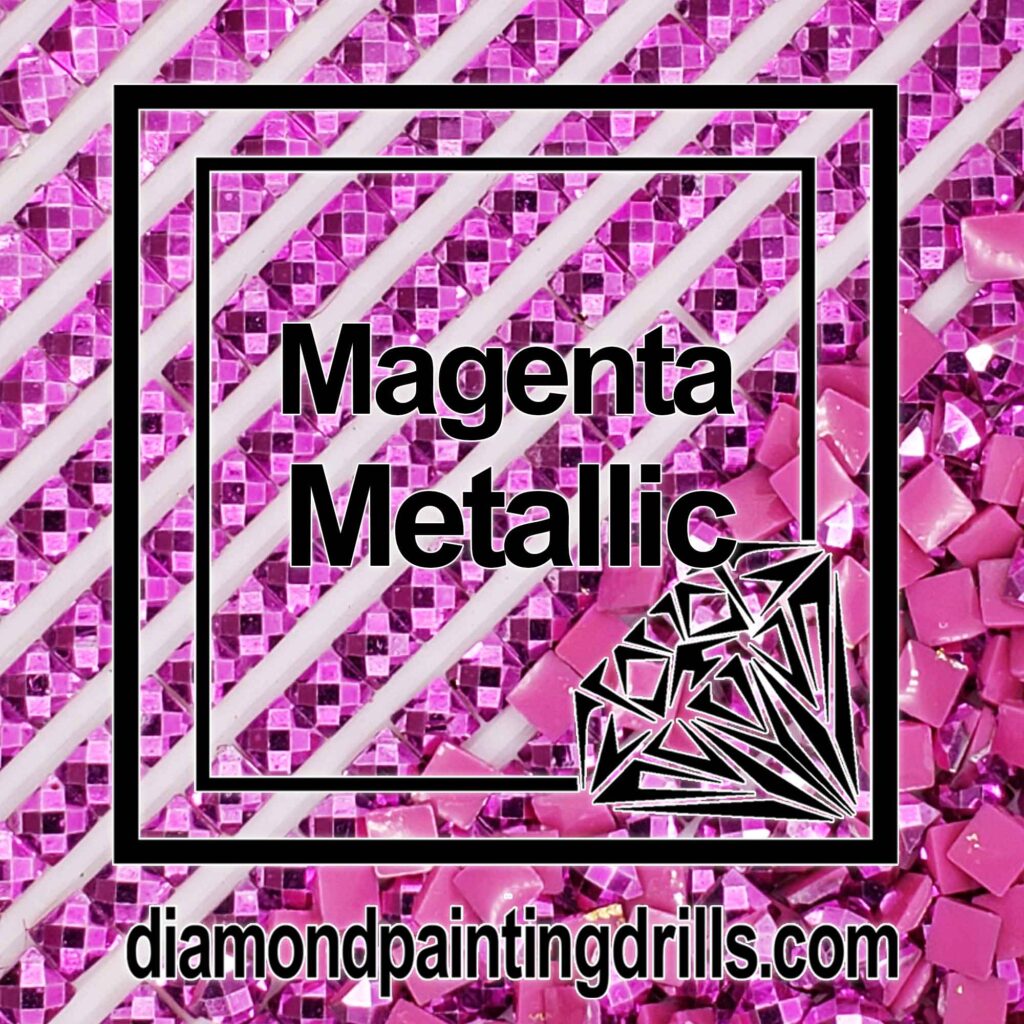 Magenta Metallic Drills - Square - Diamond Painting Drills