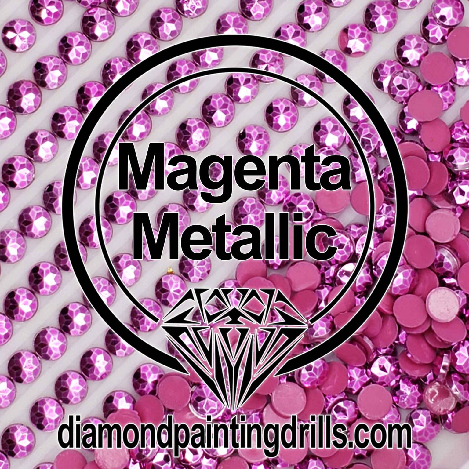 Magenta Metallic Drills - Round - Diamond Painting Drills