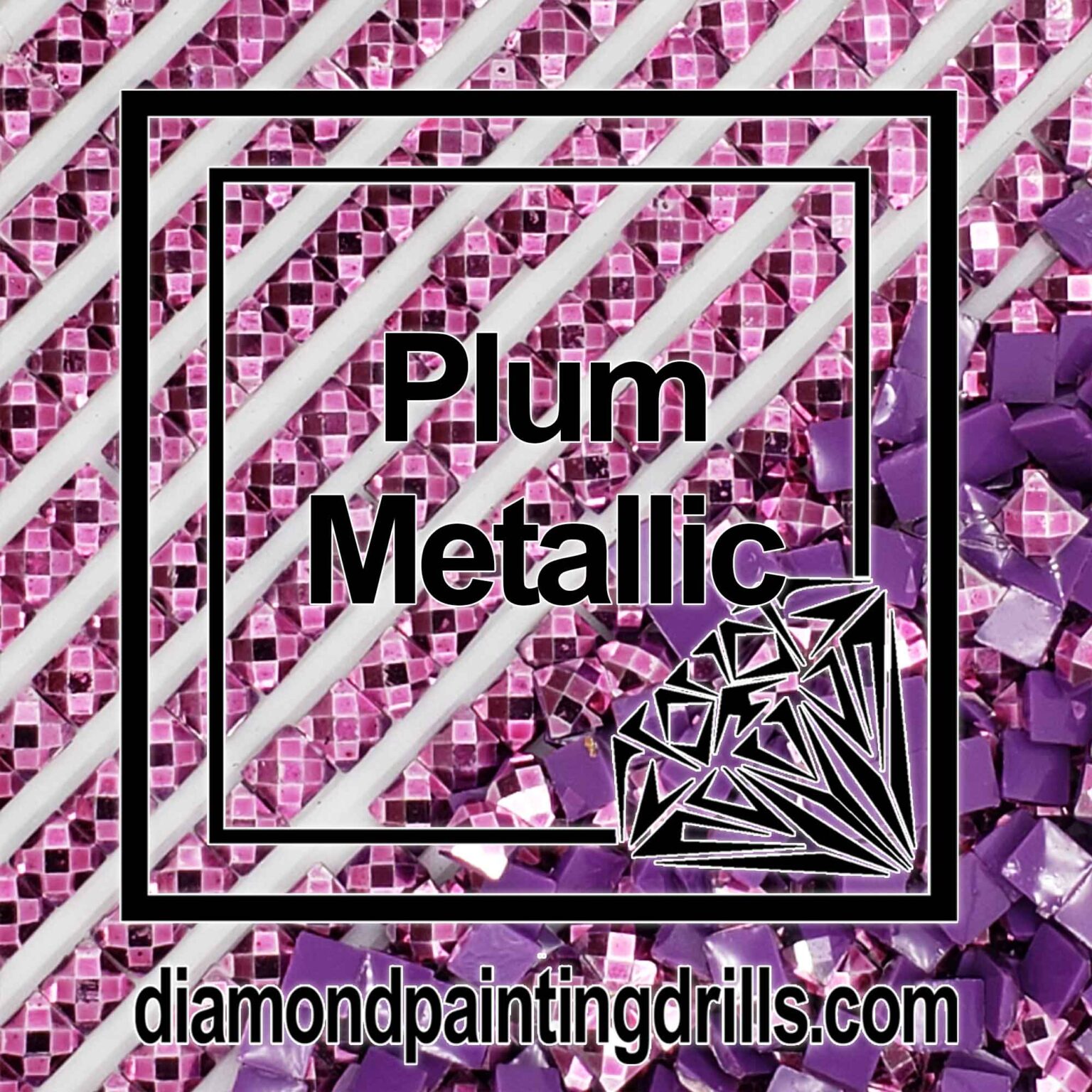 Plum Metallic Drills - Square - Diamond Painting Drills
