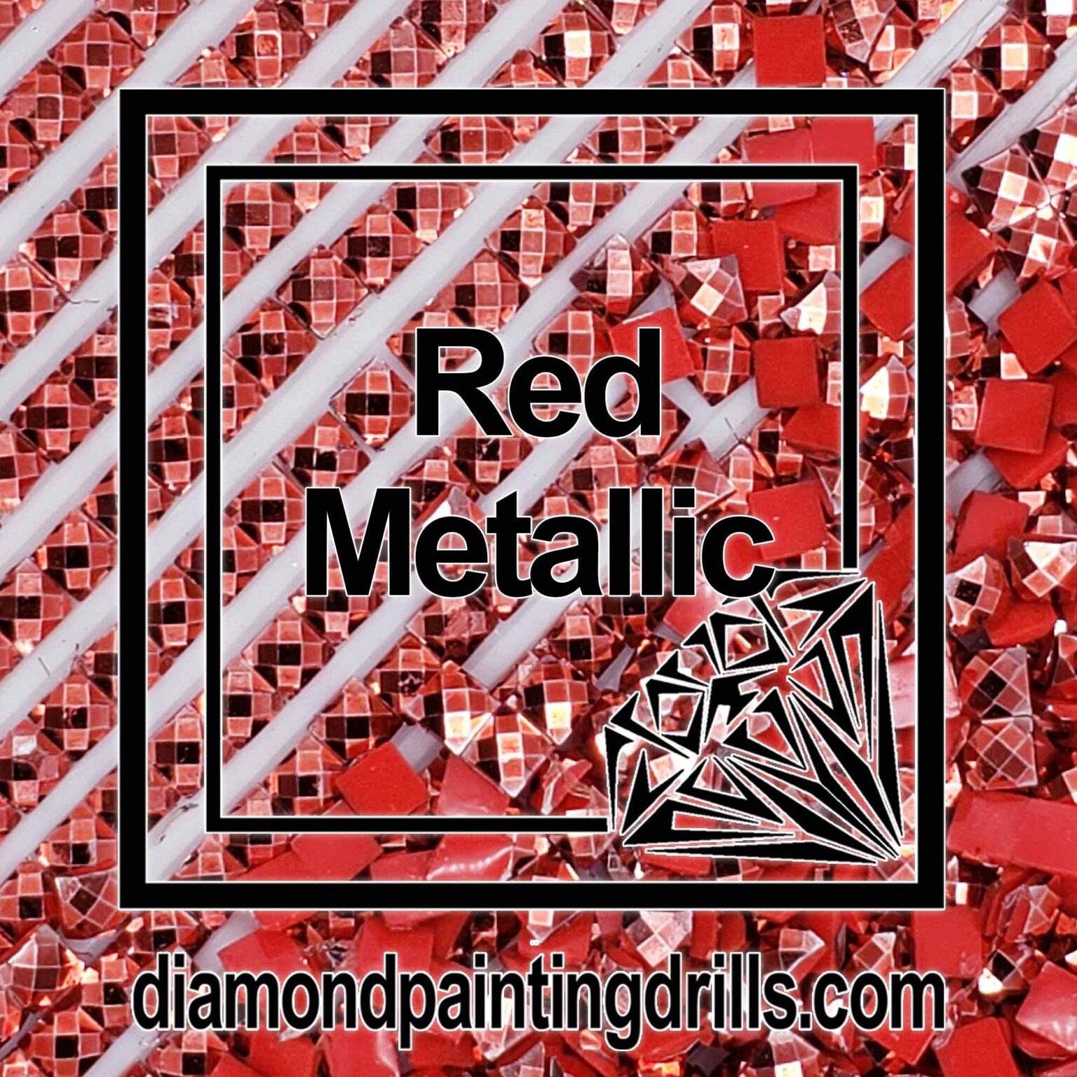 Red Metallic Drills - Square - Diamond Painting Drills