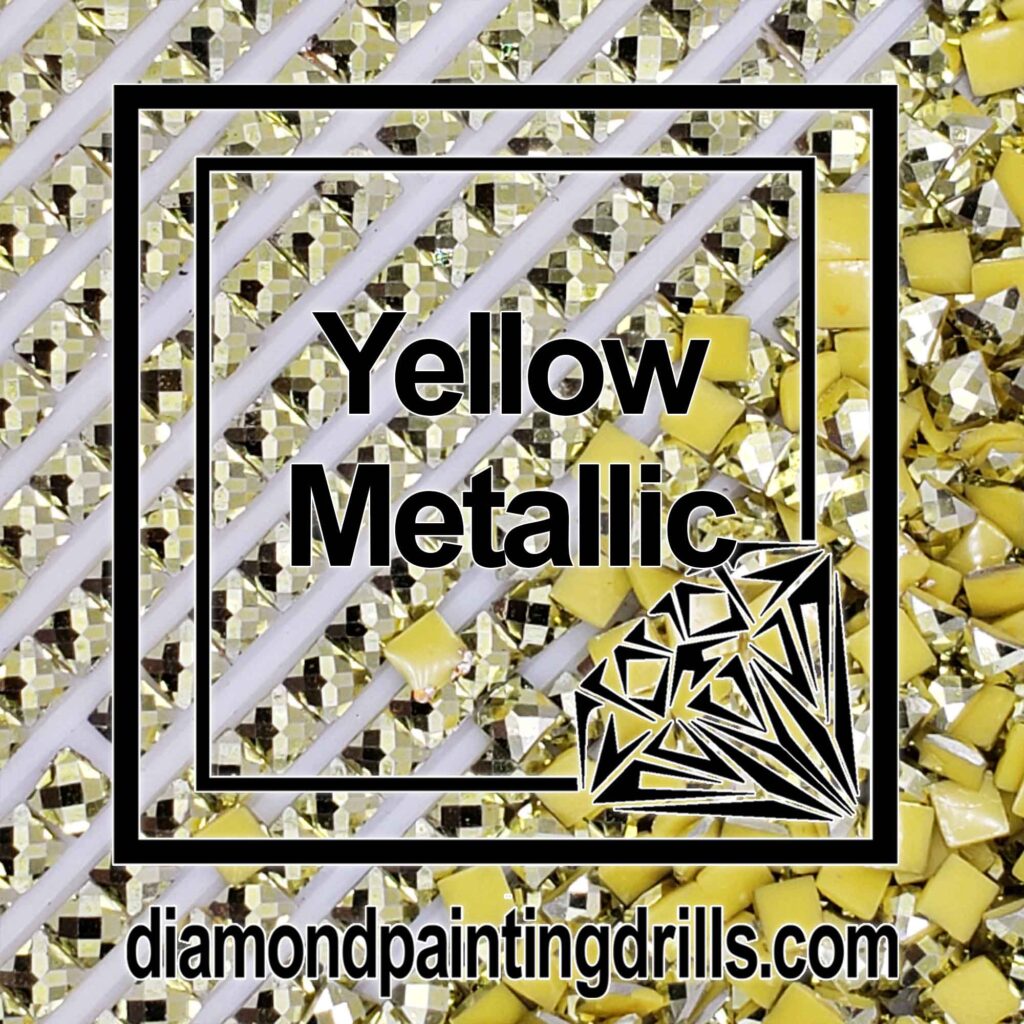 Yellow Metallic Drills - Square - Diamond Painting Drills