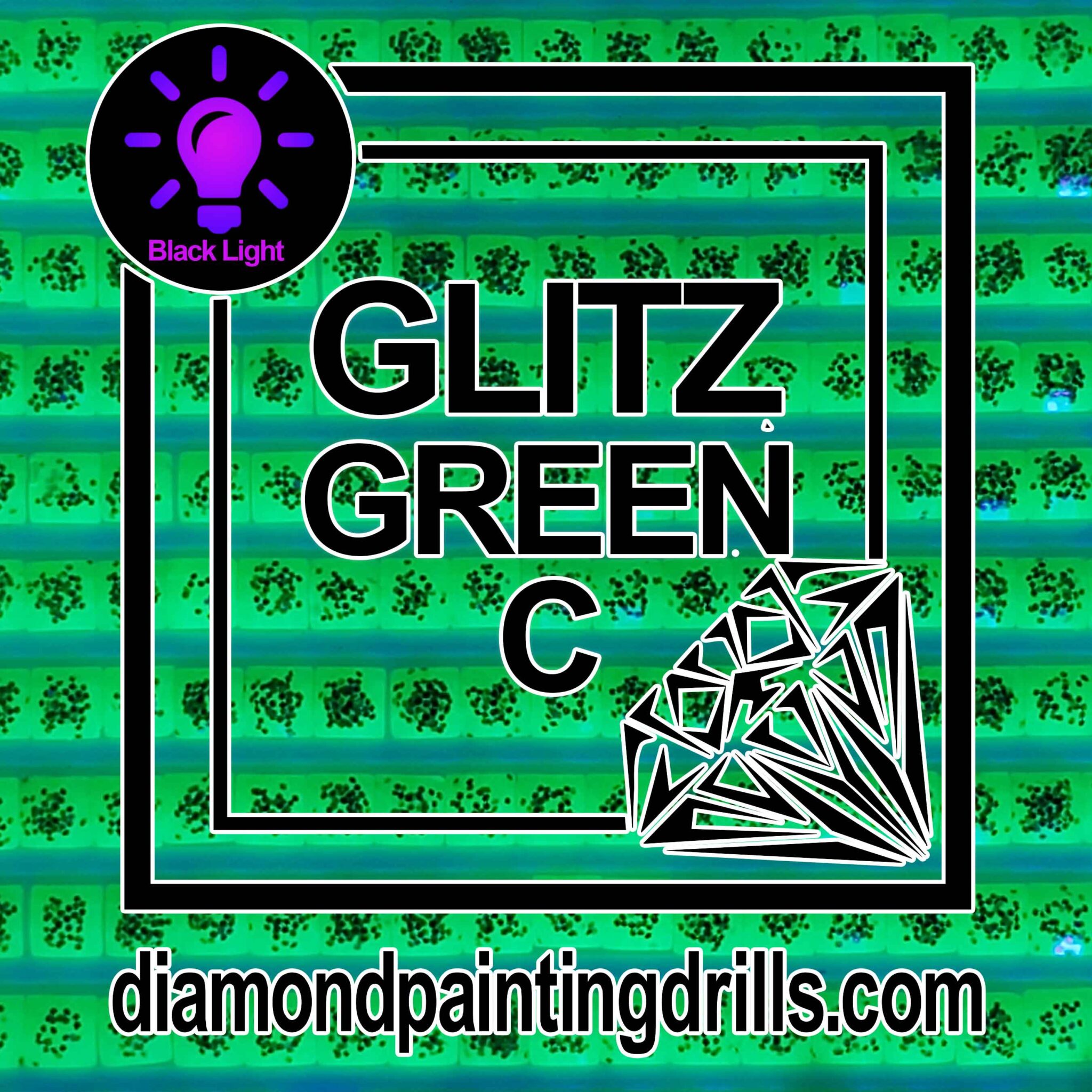 Green 'C' Glitz Drills - Square - Diamond Painting Drills