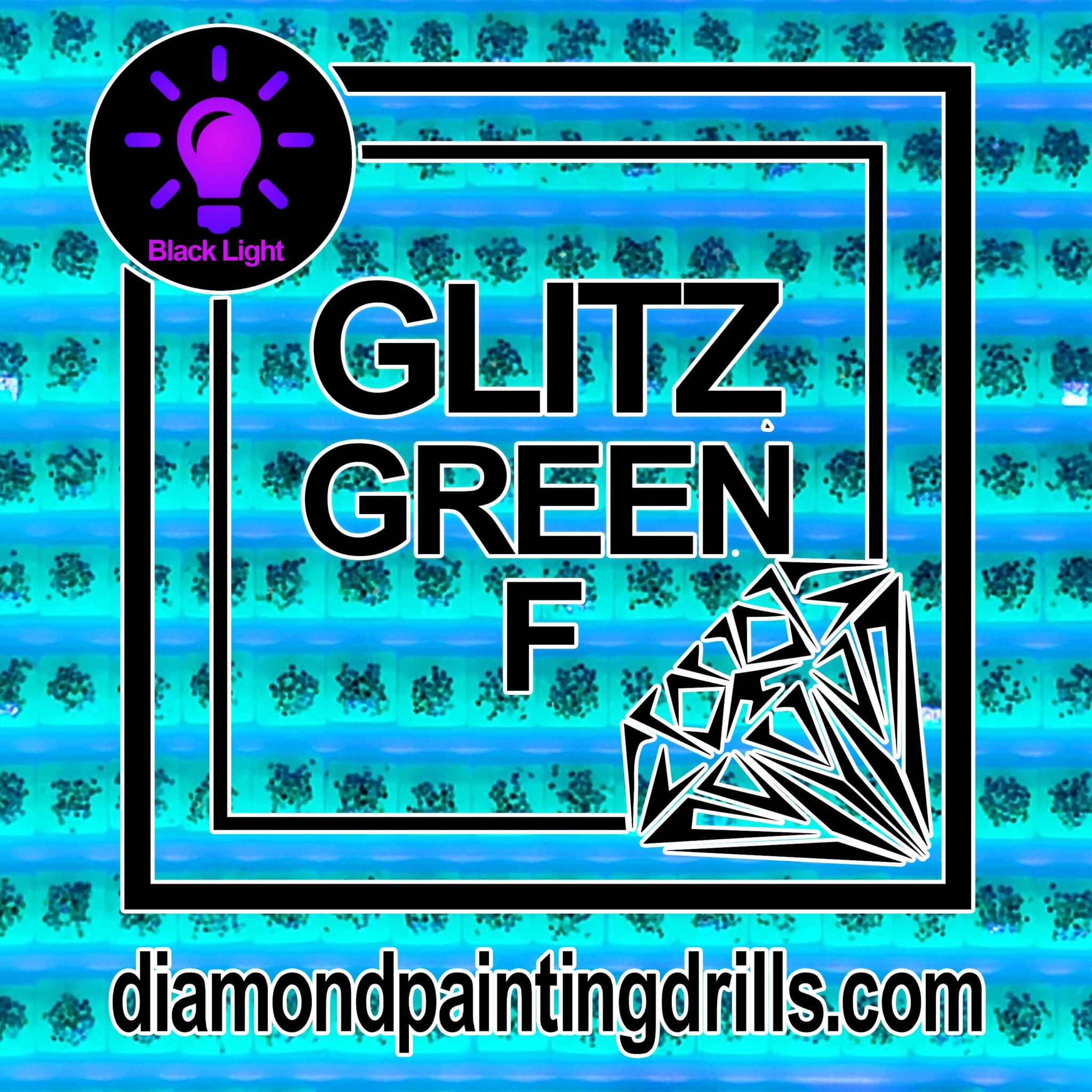 Green 'F' Glitz Drills - Square - Diamond Painting Drills